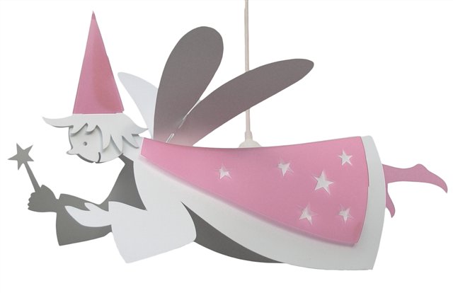 Fée rose et blanche éclairage chambre enfant
